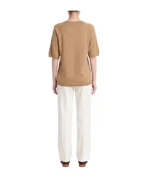 Max Mara Simple Knitted Short-sleeved T-shirt