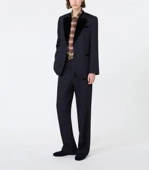 Max Mara Virgin Wool Tailored Trousers
