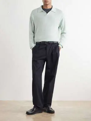 Nn07 Robin 10076 Straight-leg Organic Stretch-cotton Dobby Trousers