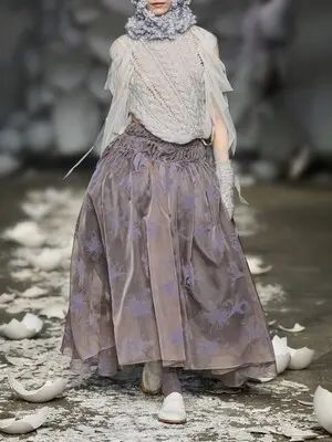 PAULINE DUJANCOURT Winnie Chiffon-trimmed Wool-blend Sweater
