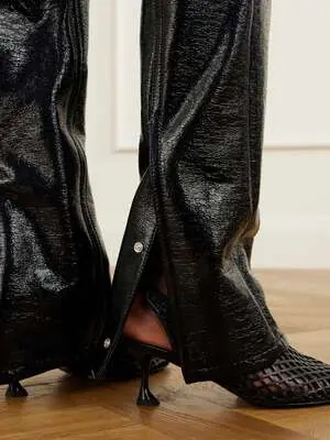 COURREGES Cotton-blend Vinyl Straight-leg Pants