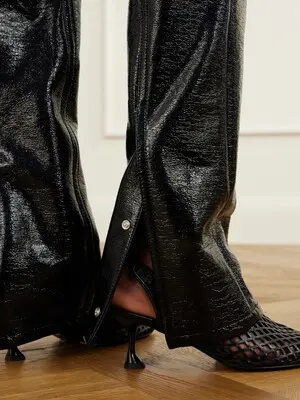 COURREGES Cotton-blend Vinyl Straight-leg Pants