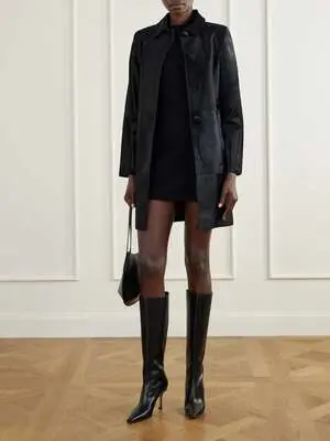 JIMMY CHOO Agathe 85 Leather Knee Boots