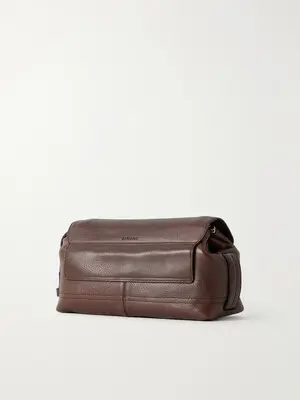 LEMAIRE Gear Small Textured-leather Shoulder Bag - Brown