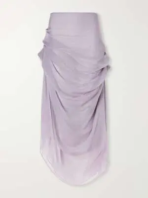 PAULINE DUJANCOURT Najia Silk-blend Chiffon Midi Skirt