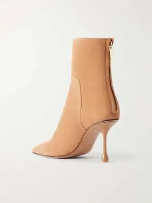 JIMMY CHOO Cycas 80 Logo-embellished Suede Ankle Boots
