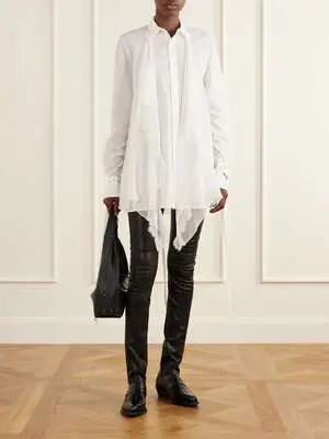ANN DEMEULEMEESTER Florence Leather Skinny-leg Pants