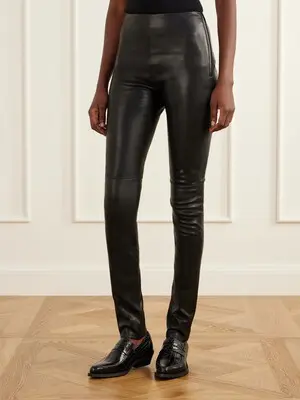 ANN DEMEULEMEESTER Florence Leather Skinny-leg Pants