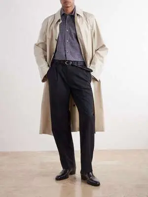 Zegna Centoquaranta Checked Cotton-twill Shirt