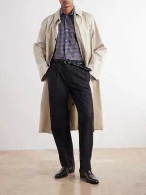 Zegna Centoquaranta Checked Cotton-twill Shirt