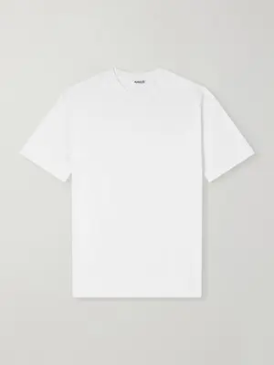 Auralee Seamless Cotton-jersey T-shirt - White