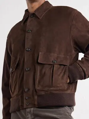 VALSTAR Colin Suede Bomber Jacket