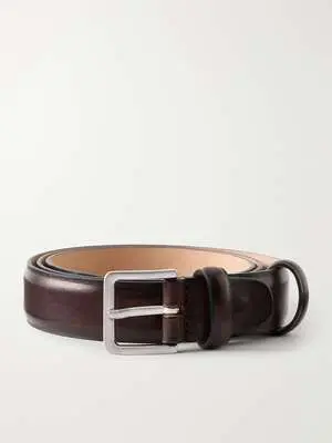 Mr P. 3cm Leather Belt - Brown