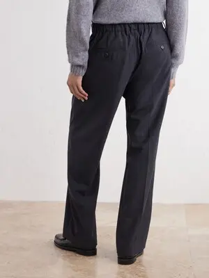 Nn07 Straight-leg Pleated Pinstriped Woven Trousers