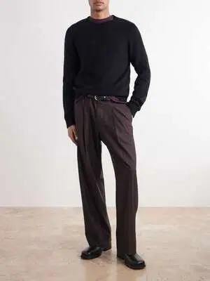 Nn07 Kay 10037 Straight-leg Pleated Woven Trousers