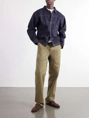 FORTELA Newfatigue Straight-leg Cotton-herringbone Trousers