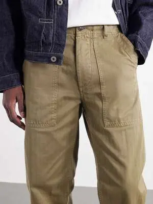 FORTELA Newfatigue Straight-leg Cotton-herringbone Trousers