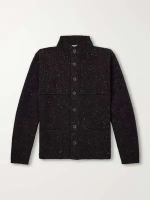 Inis Meáin Storm Merino Wool And Cashmere-blend Cardigan - Brown