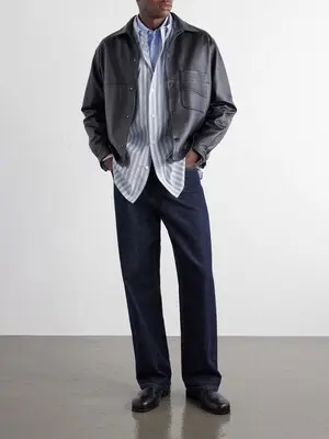 Loewe Striped Cotton-poplin Shirt - Blue