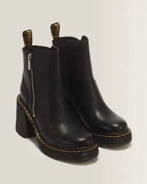 Dr. Martens Spence Zip Leather Heeled Boots