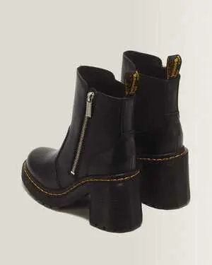 Dr. Martens Spence Zip Leather Heeled Boots