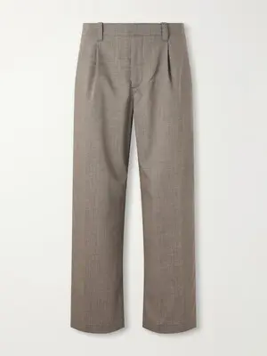 Our Legacy Still Wide-leg Wool-blend Chinos - Neutrals