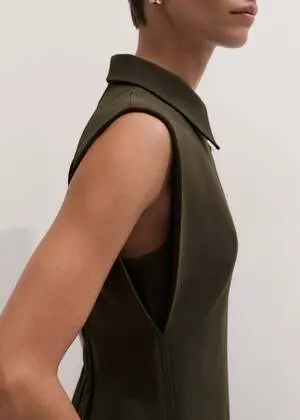 ME+EM Paneled Crepe Maxi Dress