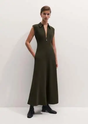 ME+EM Paneled Crepe Maxi Dress