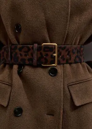 ME+EM Dark Leopard Wide Waist Belt