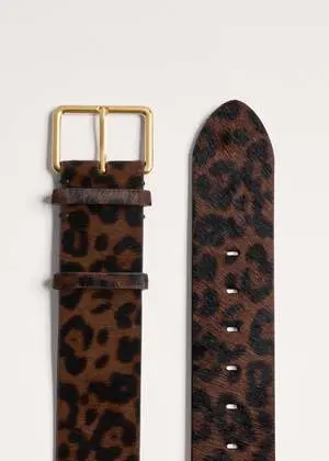 ME+EM Dark Leopard Wide Waist Belt