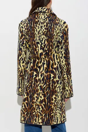 Marni Velvet Coat With Animal Print