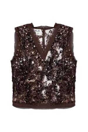 Baum Und Pferdgarten Sequin Top - Brown