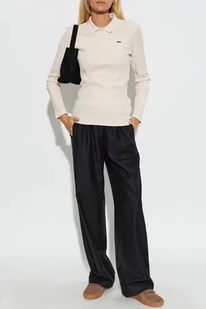 Lacoste Ribbed Long-sleeve Polo