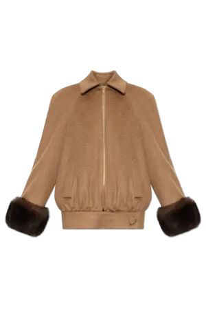 Valentino Garavani Wool Jacket With Fur Cuffs