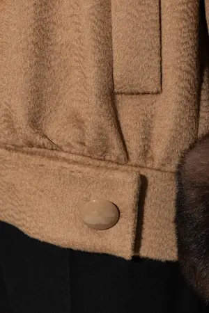 Valentino Garavani Wool Jacket With Fur Cuffs