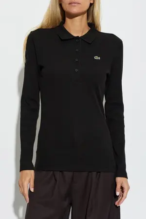 Lacoste Ribbed Long Sleeve Polo