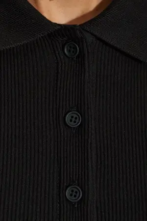 Lacoste Ribbed Long Sleeve Polo