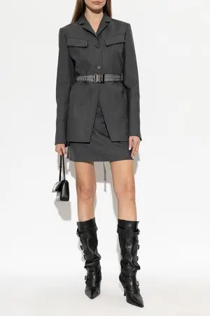 Off-White Wool Skirt