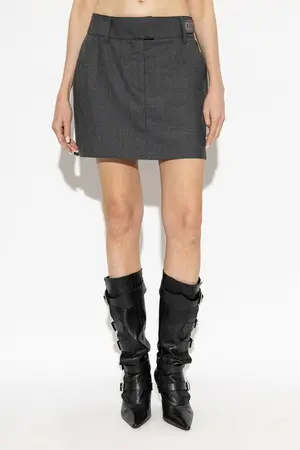 Off-White Wool Skirt