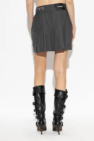 Off-White Wool Skirt