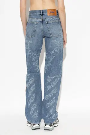 Off-White Patterned Jeans