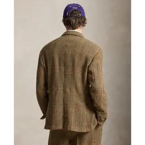 Ralph Lauren Heyworth Glen Plaid Wool Tweed Double Breasted Suit Jacket