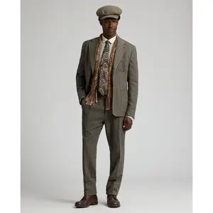 Ralph Lauren Slim Fit Wool-cotton Herringbone Trouser