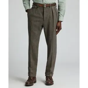 Ralph Lauren Slim Fit Wool-cotton Herringbone Trouser
