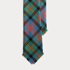Ralph Lauren Graduate Fringe Tartan Tie - Blue/green Multi