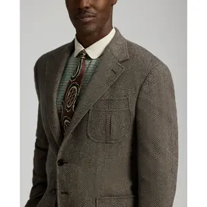 Ralph Lauren Wool-cotton Herringbone Suit Jacket