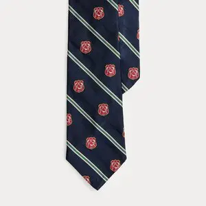 Ralph Lauren Silk Repp Club Tie Navy