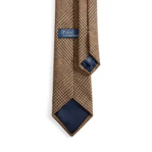 Ralph Lauren Embroidered Plaid Wool Tie