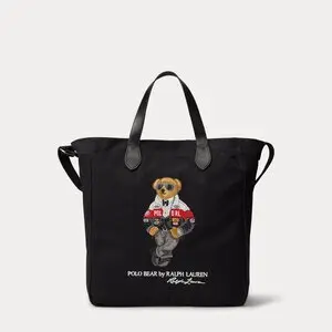 Ralph Lauren Polo Bear Canvas Shopper Tote - Black