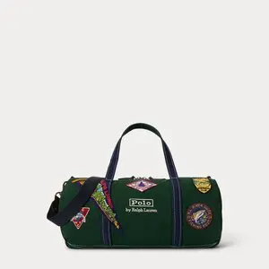 Ralph Lauren Canvas Duffel With Patches - Green/navy